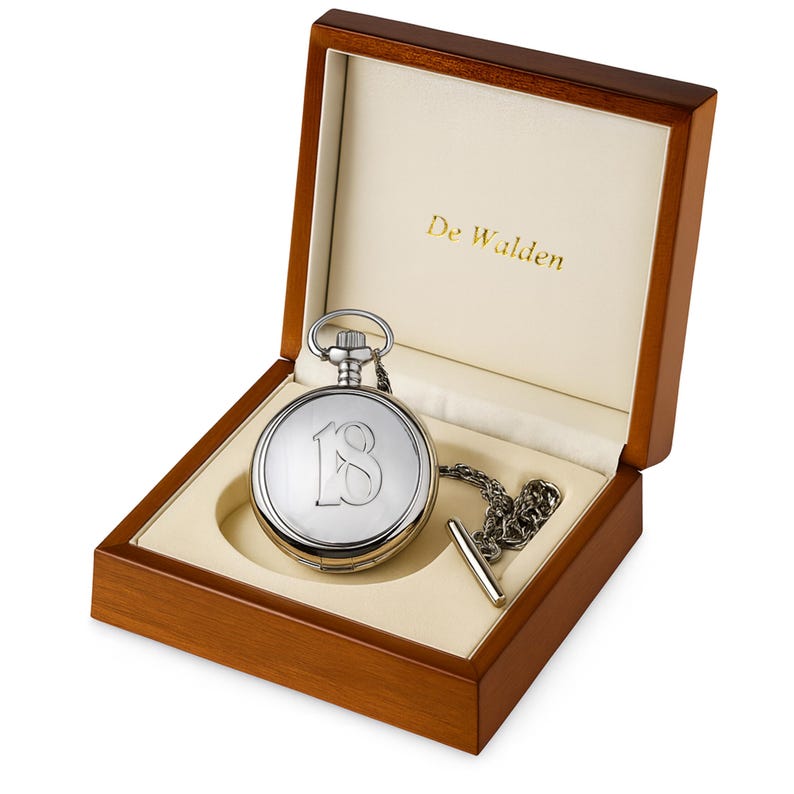 18th Birthday Pocket Watch for Men – Personalised Engraved Gift with ...