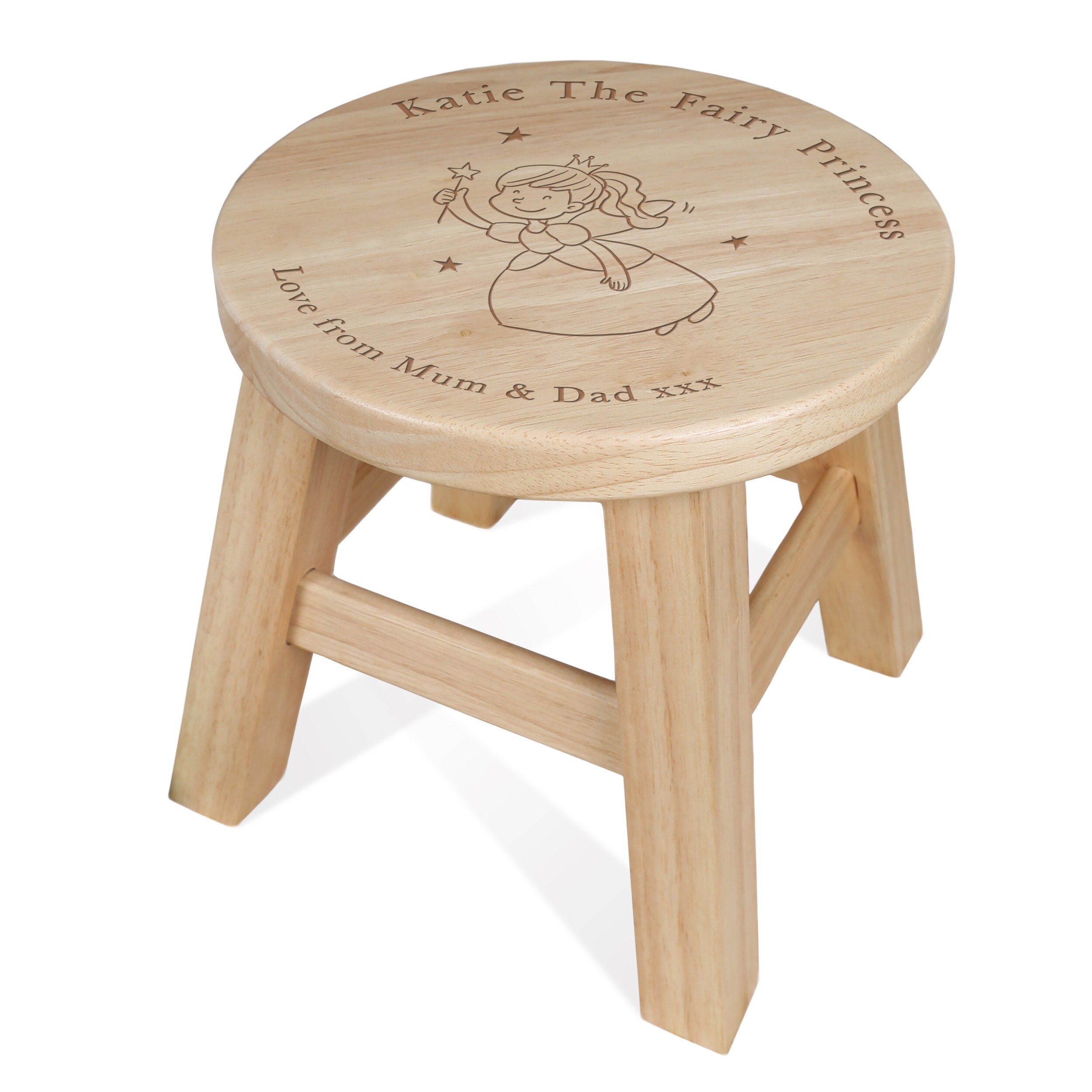 Girls Personalised Fairy Princess Design Wooden Stool | Etsy