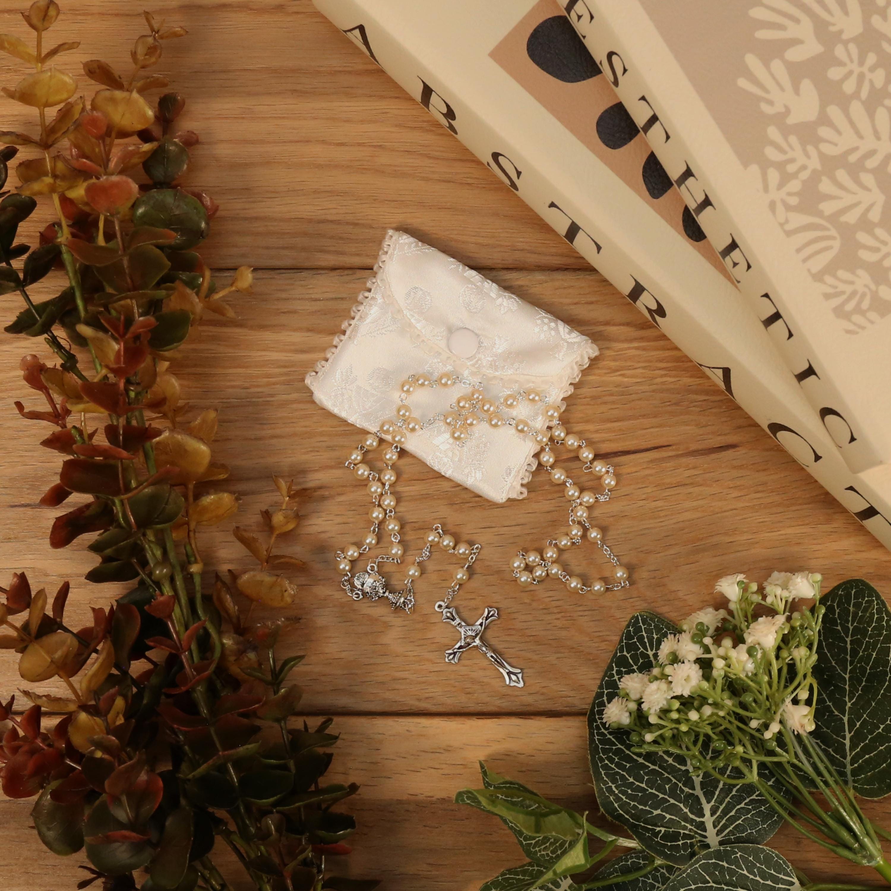 Girl's First Holy Communion Photo Picture Frame and Rosary Beads Gift ...
