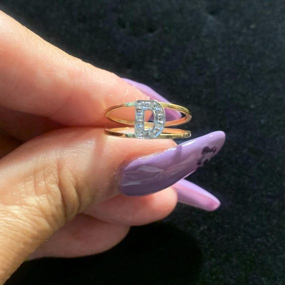 Vintage 14k gold initial rings (sold separately) S an… - Gem