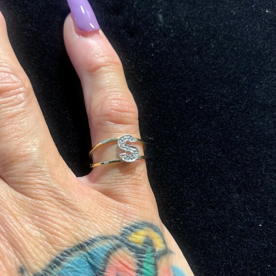 Vintage 14k gold initial rings (sold separately) S an… - Gem