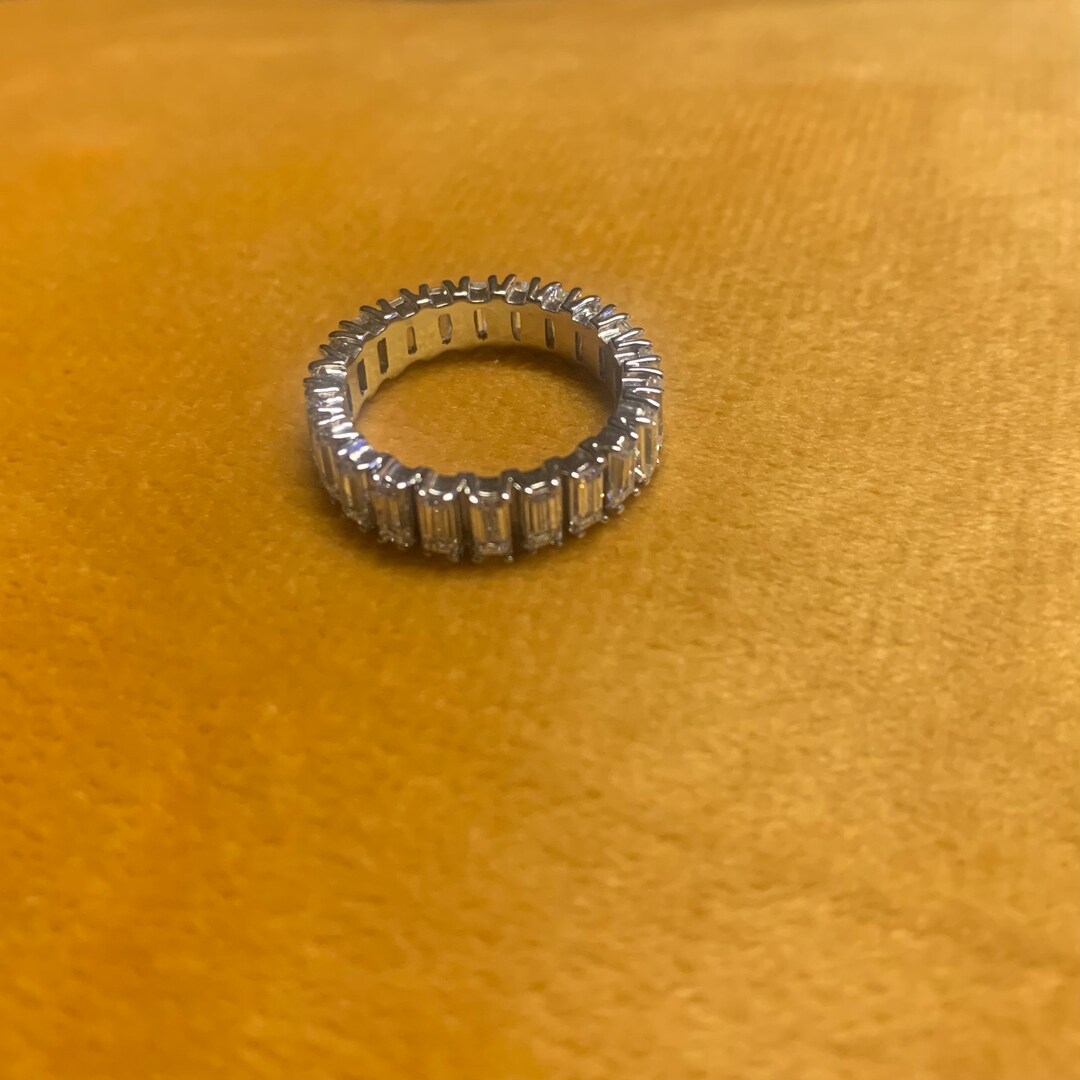 Size 5 Eternity Band Featuring Beautiful Rectangule Cut CZ Stones ...