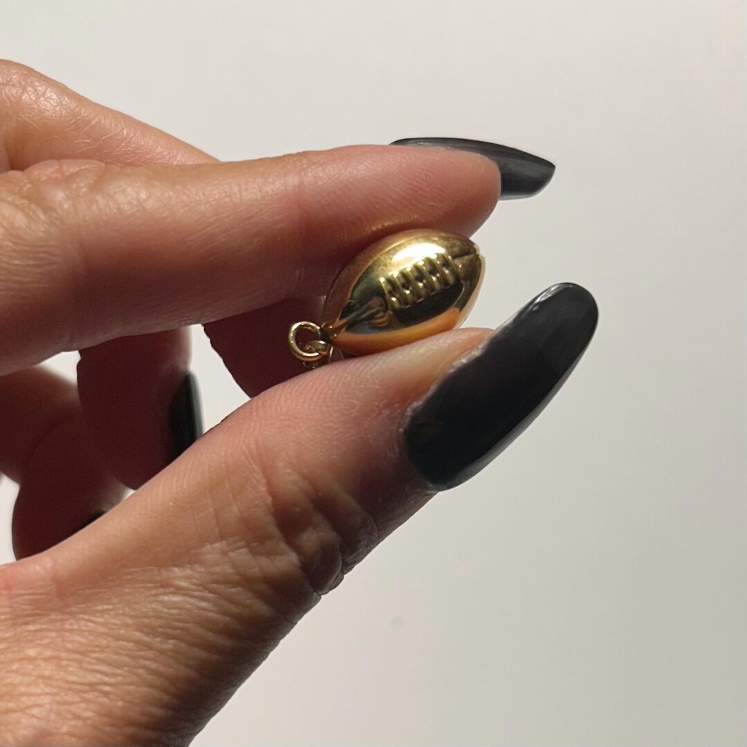 Vintage 14k Gold Football Charm - Etsy