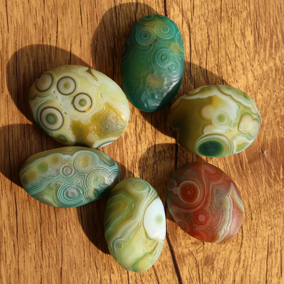 Natural Gobi Agate Tumble Stone, Eye's Agate Stone, Colourful Agate ...