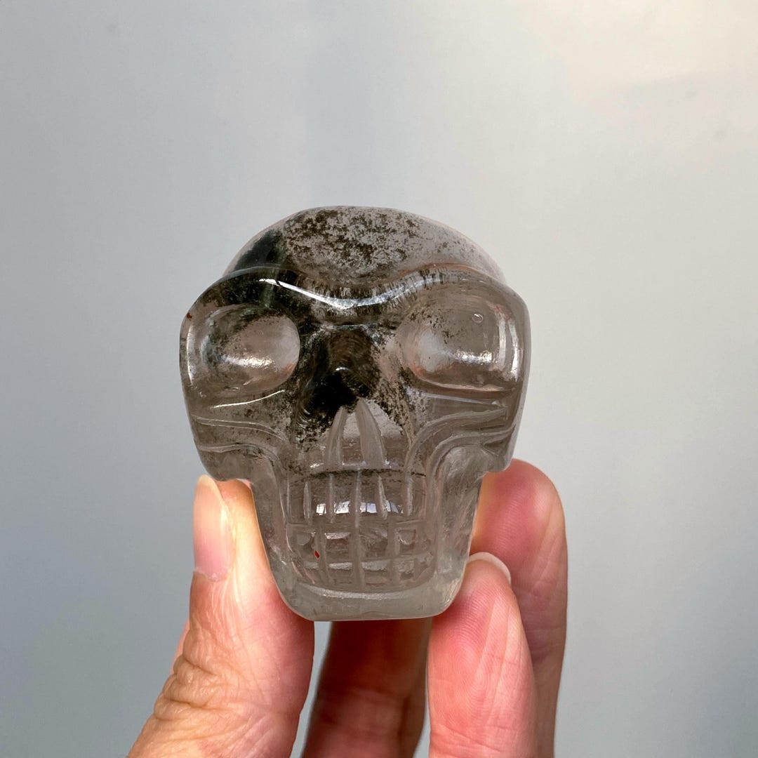 Natural Hand-carved Garden Quartz Skull / Unique Crystal Carving - Etsy