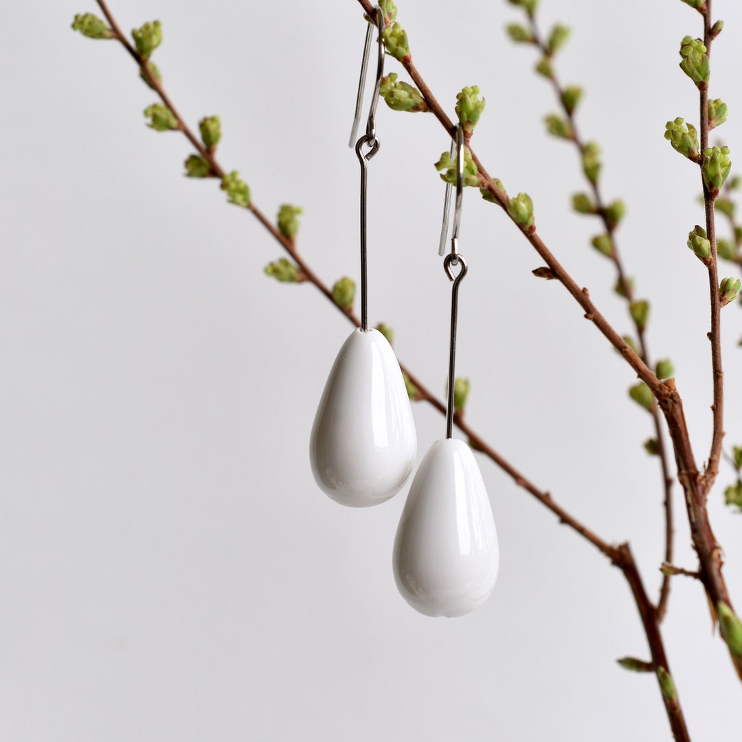 Dangle Drop Earrings Simple, Dangle and Drop Earrings White, Long ...