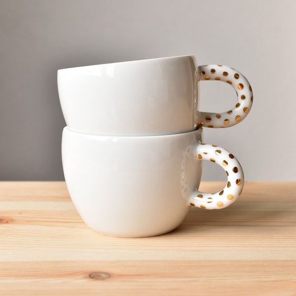 Polka Dot Coffee Cup - Etsy