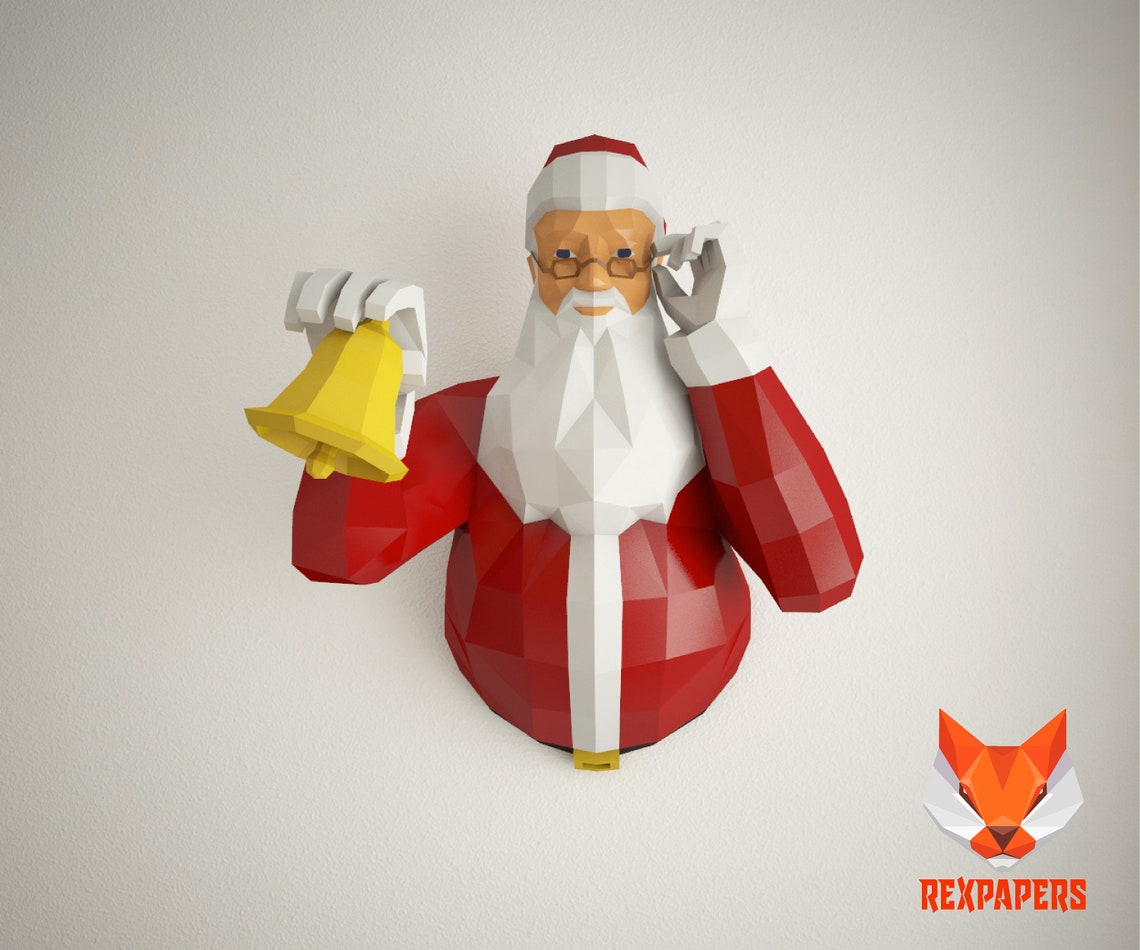 Santa Claus Papercraft PDF Template DIY 3d Model Fanart - Etsy UK