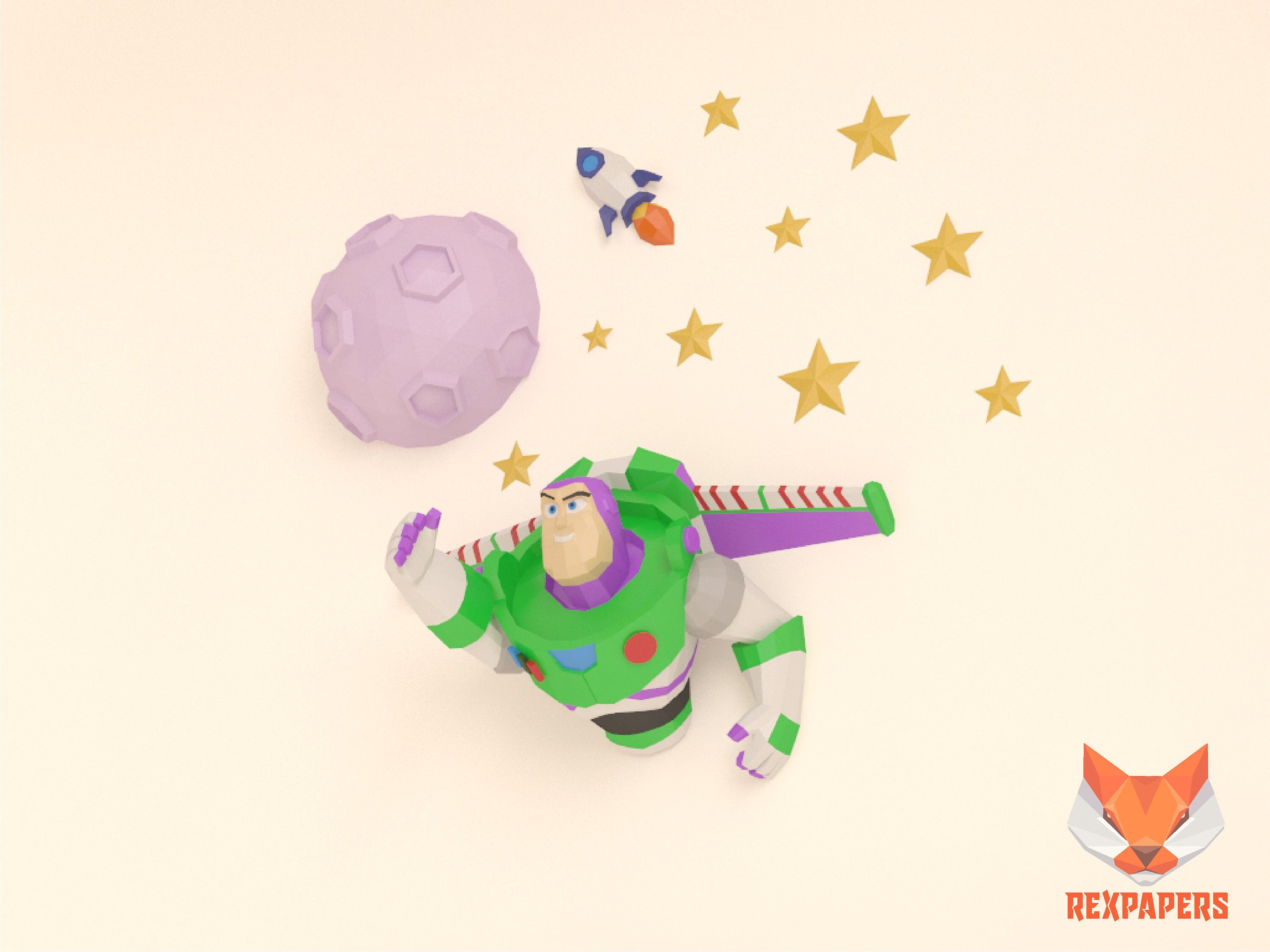 Buzz Lightyear Papercraft PDF Template DIY 3d Model - Etsy México