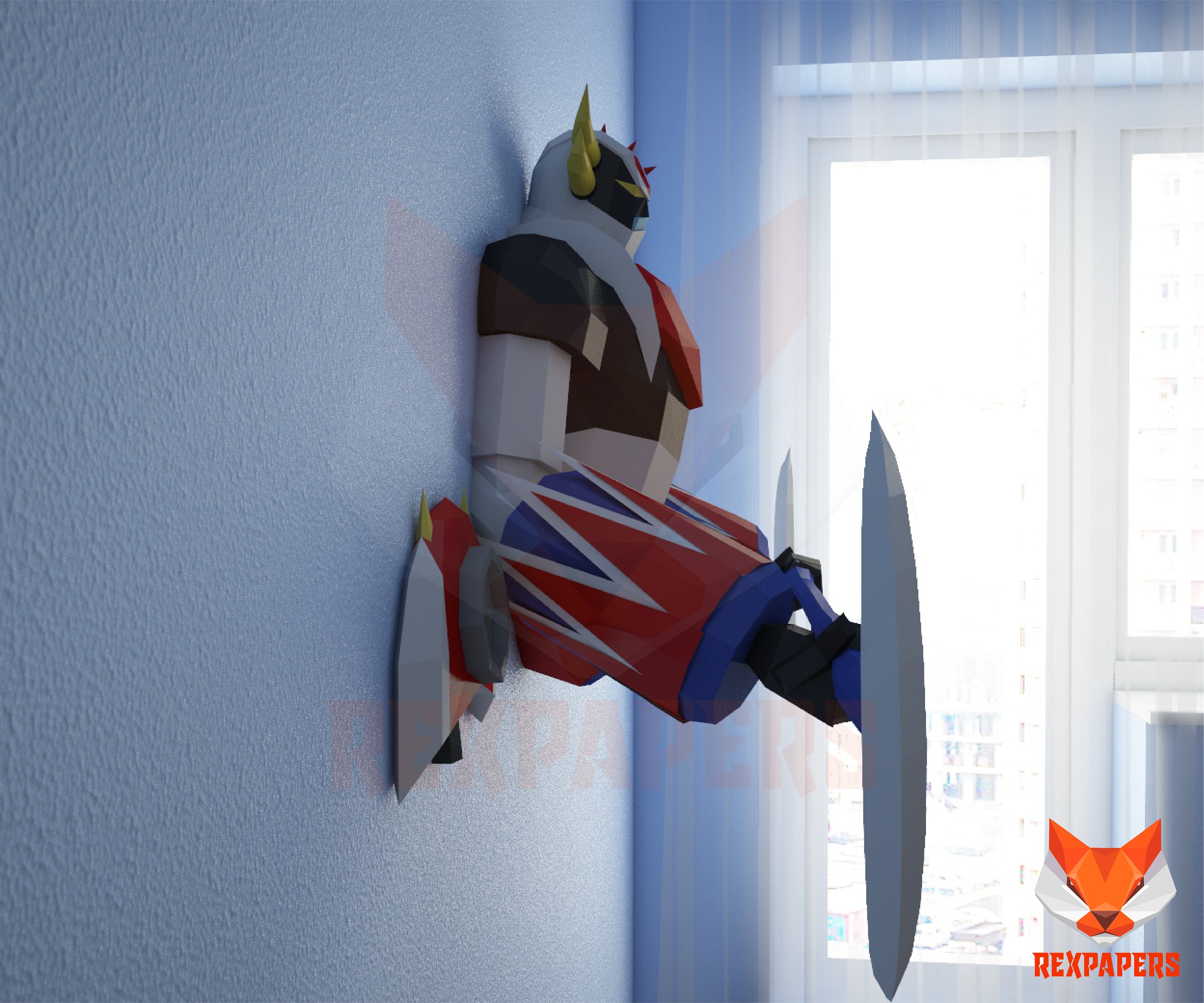 Grendizer papercraft , DIY lowpoly papercraft , Lowpoly, Arte de Papel ...