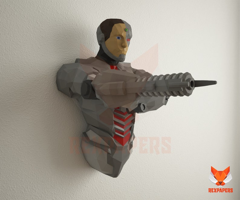 Cyborg Papercraft PDF Template DIY 3d Model FanArt Paper - Etsy España