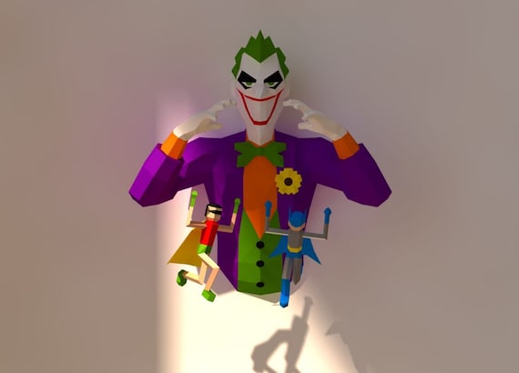 Joker Marioneta Papercraft PDF Template DIY 3d Model Paper - Etsy España