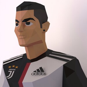 CR7 Papercraft , PDF Template, DIY 3d Model, FanArt, Paper Sculpture ...