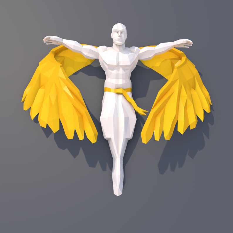 Angel Papercraft PDF Template DIY 3d Model FanArt Paper | Etsy