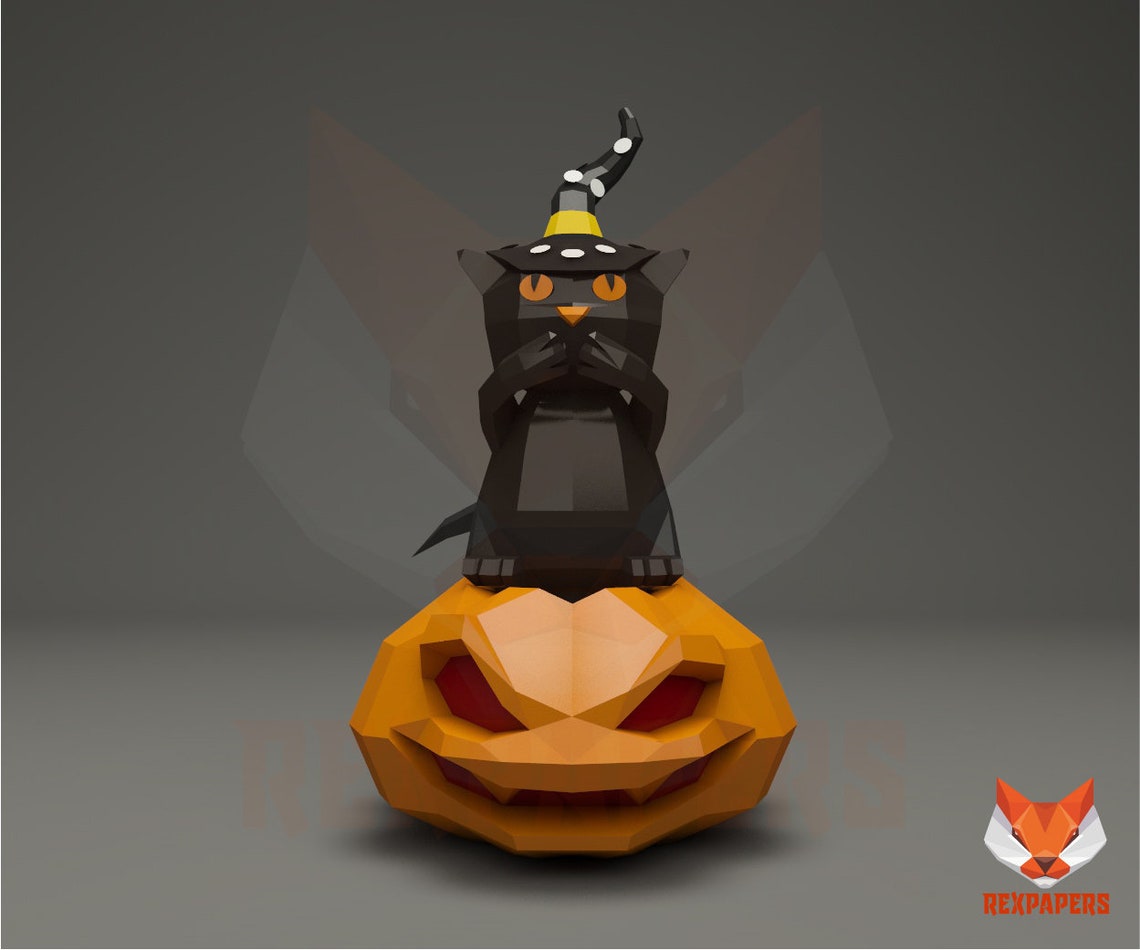 Halloween Papercraft , PDF Template, DIY 3d Model, Fanart, Paper ...