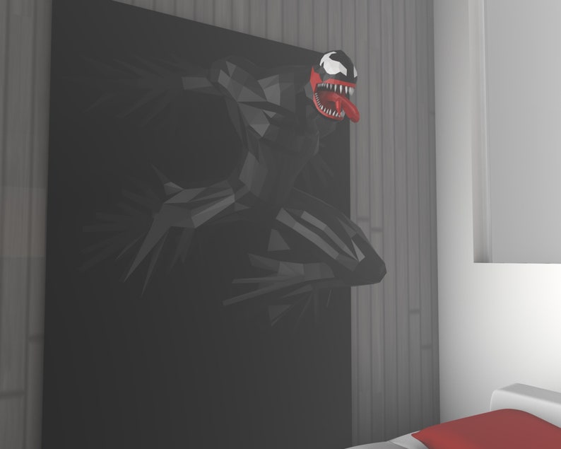 Venom Papercraft PDF Template DIY 3d Model FanArt Paper | Etsy