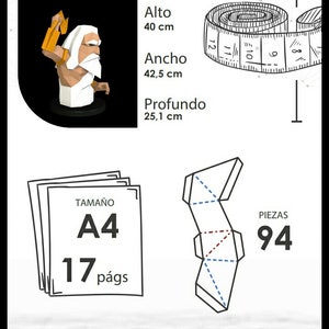 Zeus Papercraft , PDF Template, DIY 3d Model, Fanart, Paper Sculpture ...
