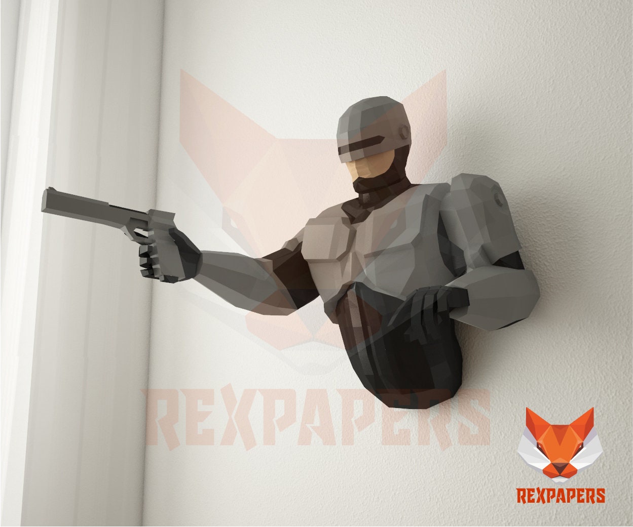 Robocop Papercraft , PDF Template, DIY 3d Model, FanArt, Paper ...