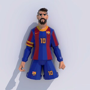 MESSI Papercraft , PDF Template, DIY 3d Model, FanArt, Paper Sculpture ...