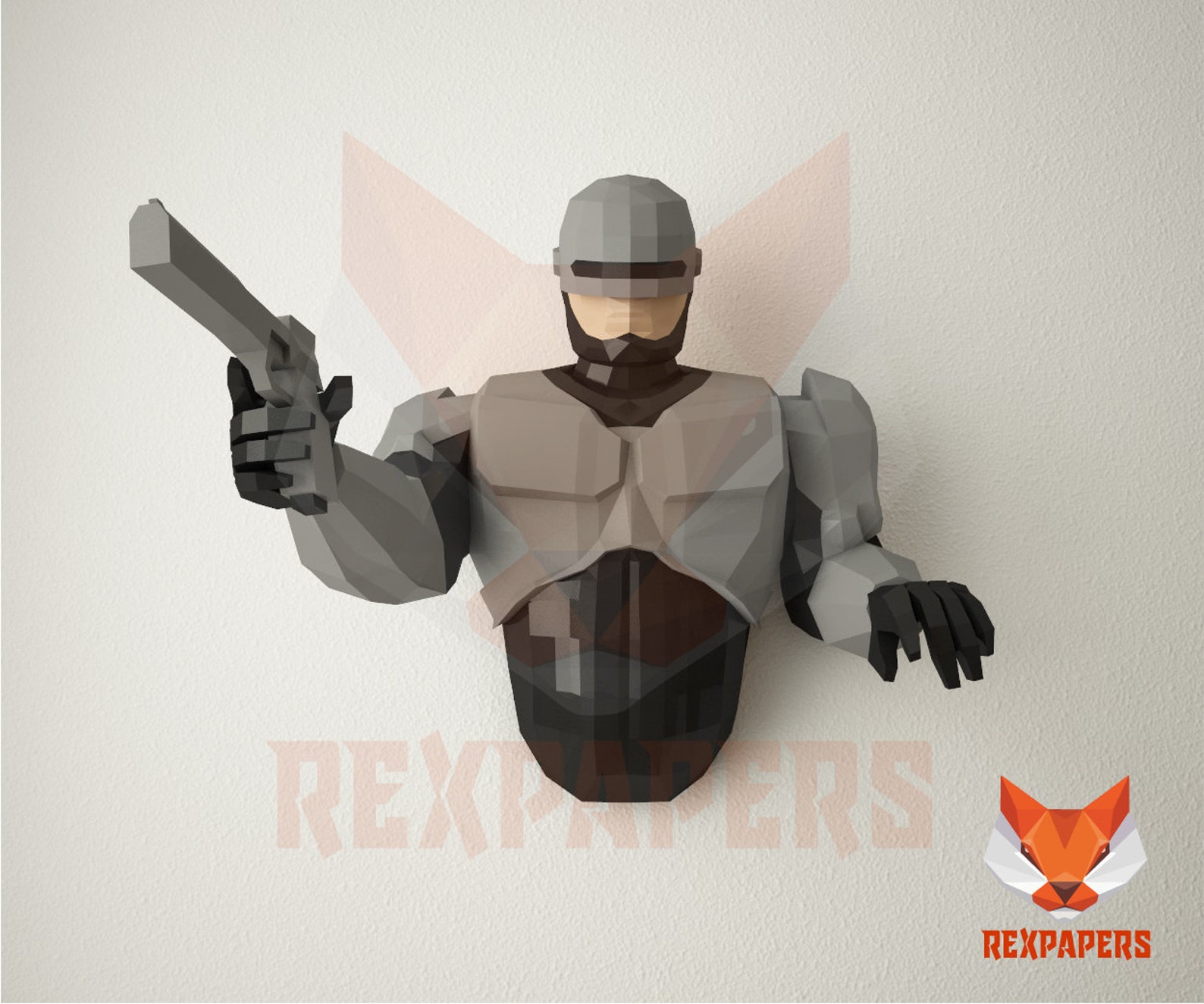Robocop Papercraft , PDF Template, DIY 3d Model, FanArt, Paper ...