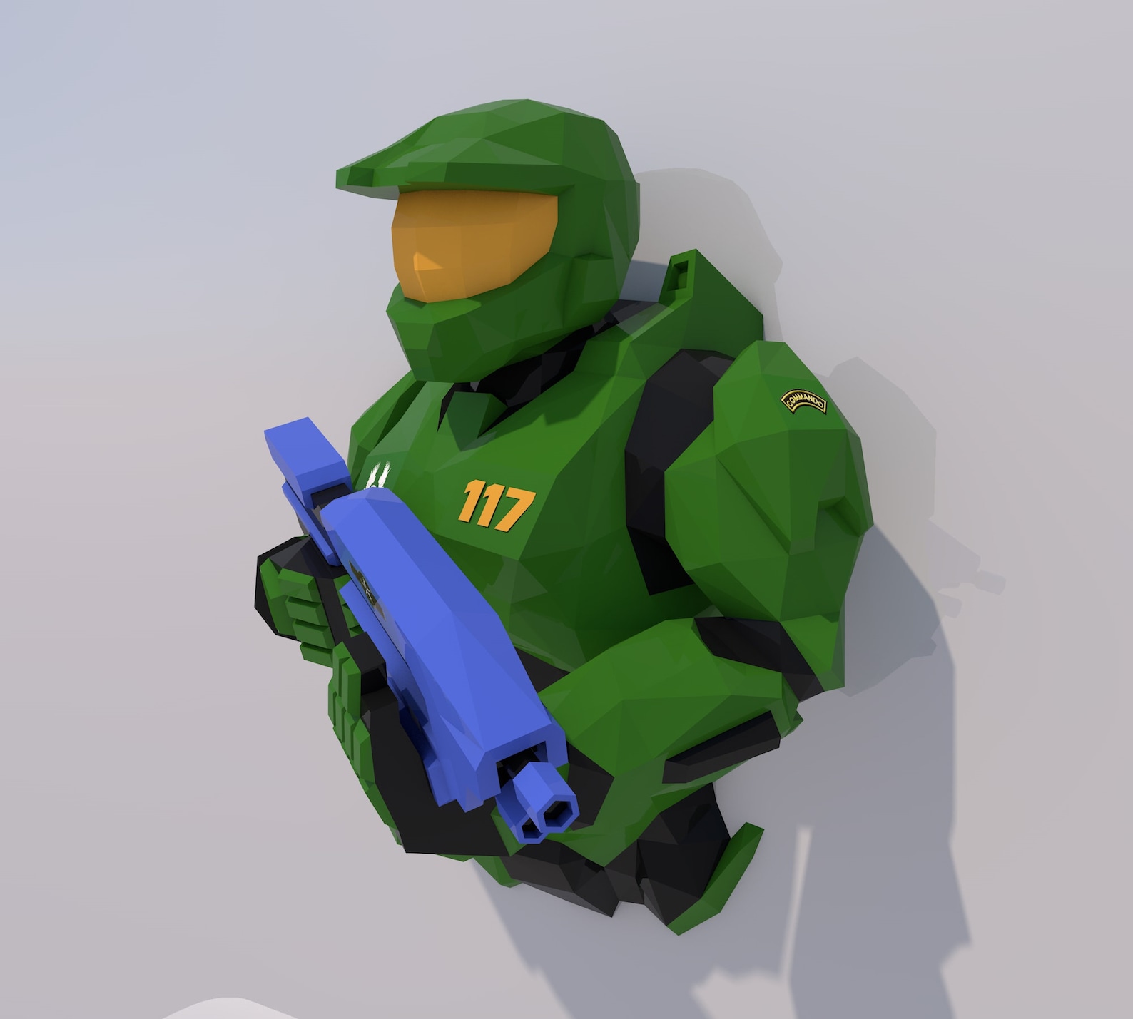 Halo Jefe Maestro Papercraft , PDF Template, DIY 3d Model, FanArt ...