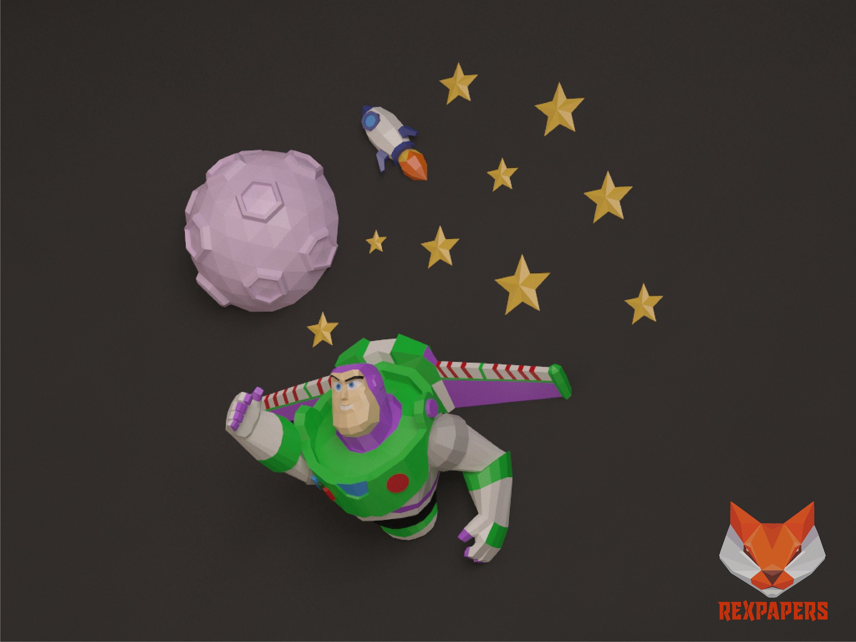 Buzz Lightyear Papercraft PDF Template DIY 3d Model - Etsy México