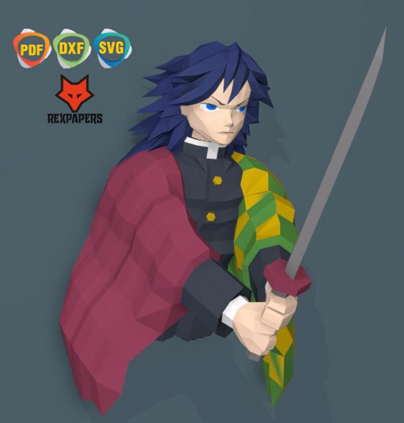 REX95R Papercraft , 3 PDF Template, Svg Y Dxf , DIY 3d Model, Fanart ...