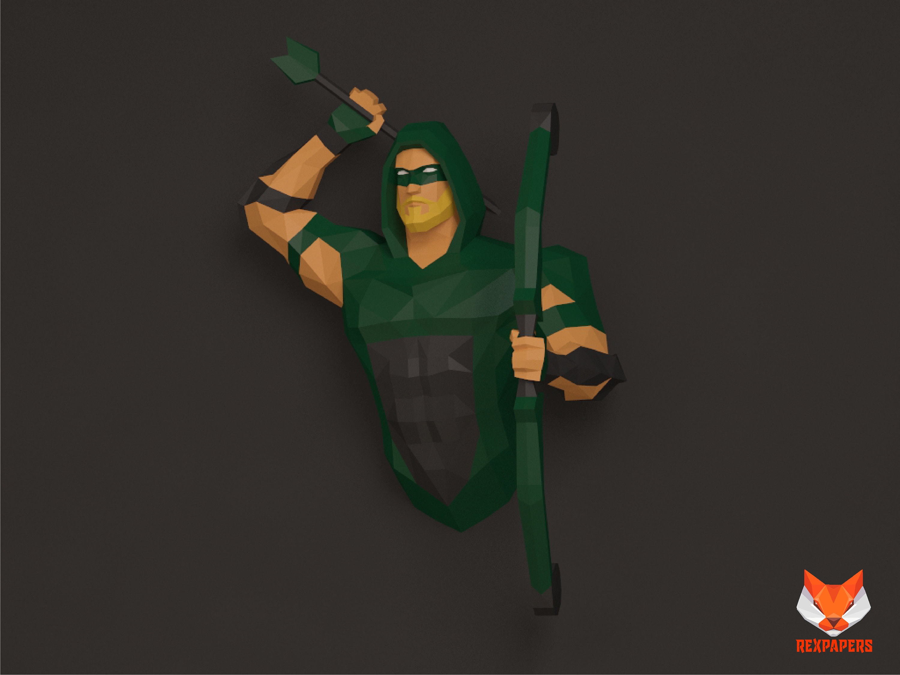 Green Arrow Papercraft , PDF Template, DIY 3d Model, FanArt, Paper ...