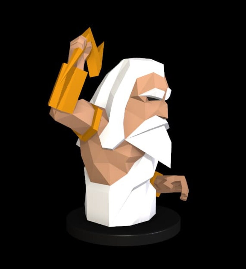 Zeus Papercraft PDF Template DIY 3d Model Fanart Paper - Etsy