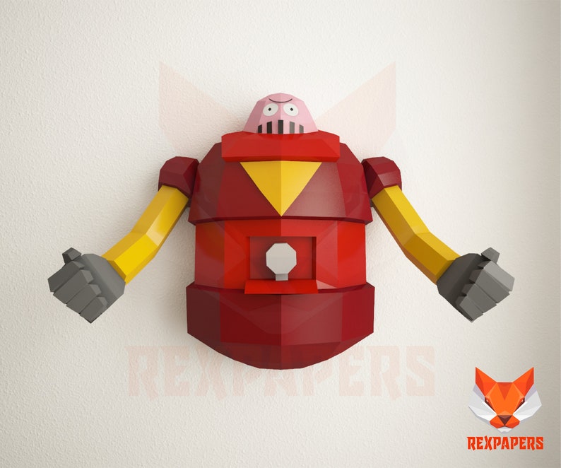REX37 Papercraft PDF Template DIY 3d Model Fanart Paper - Etsy