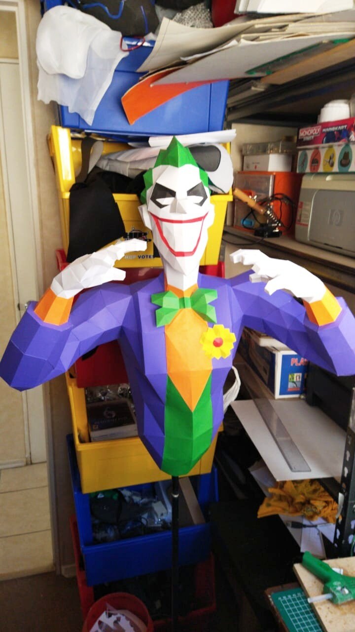 Joker Marioneta Papercraft , PDF Template, DIY 3d Model, Paper ...
