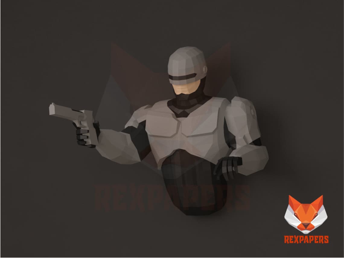 Robocop Papercraft PDF Template DIY 3d Model FanArt Paper - Etsy France