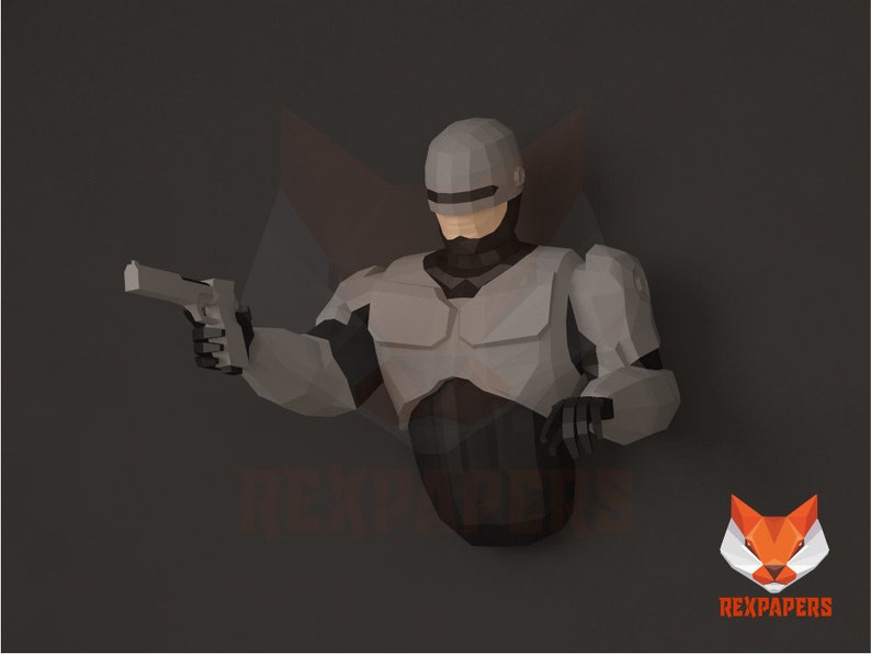 Robocop Papercraft , PDF Template, DIY 3d Model, FanArt, Paper ...