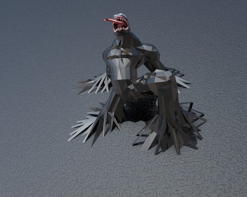 Venom Papercraft PDF Template DIY 3d Model FanArt Paper | Etsy