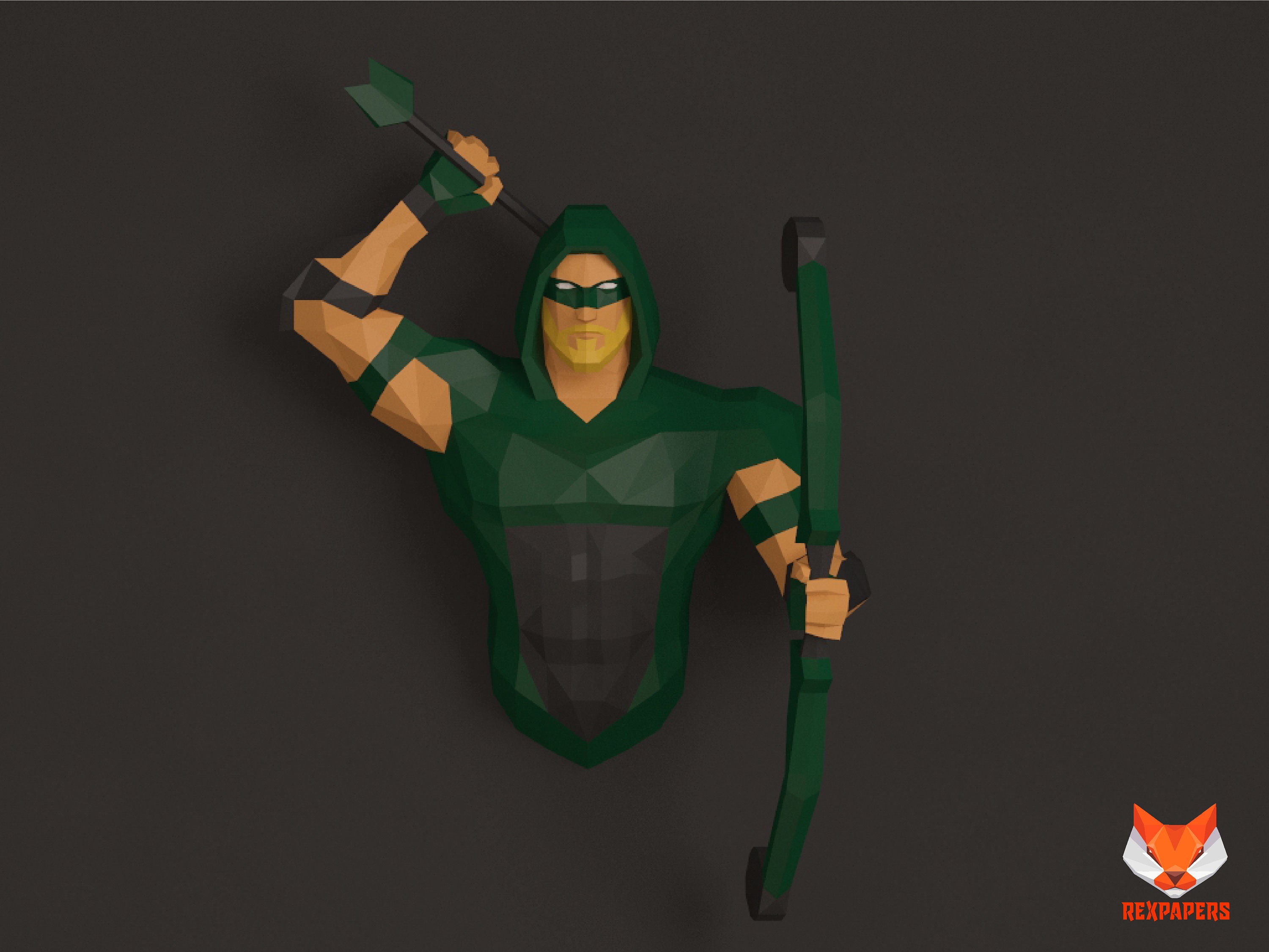 Green Arrow Papercraft , PDF Template, DIY 3d Model, FanArt, Paper ...