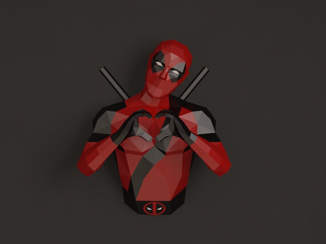 DeadPool Papercraft , PDF Template, DIY 3d Model, FanArt, Paper ...