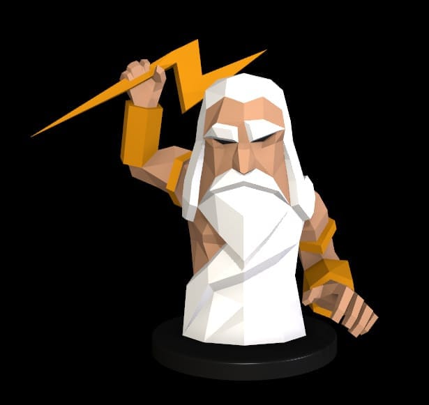 Zeus Papercraft , PDF Template, DIY 3d Model, Fanart, Paper Sculpture ...