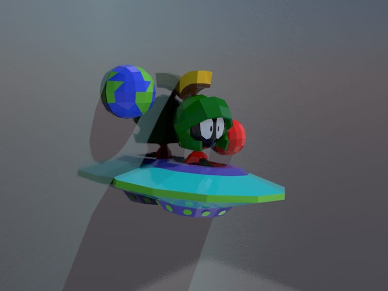 Marvin Papercraft , PDF Template, DIY 3d Model, FanArt, Paper Sculpture ...