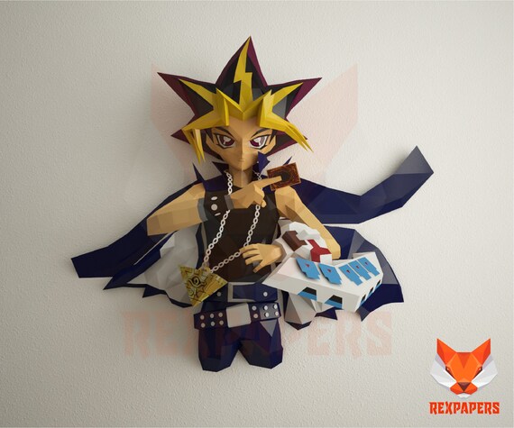 Yugi Papercraft PDF Template DIY 3d Model FanArt Paper - Etsy España