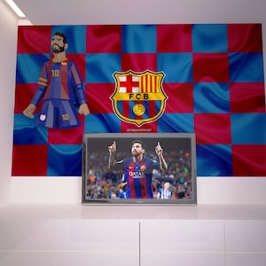 MESSI Papercraft , PDF Template, DIY 3d Model, FanArt, Paper Sculpture ...