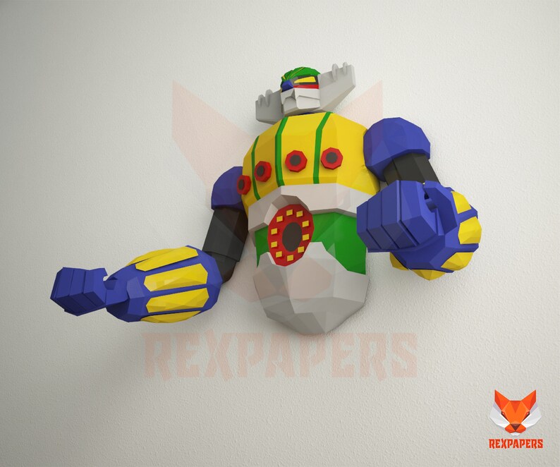 REX40 Papercraft PDF Template DIY 3d Model Fanart Paper - Etsy