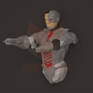 Cyborg Papercraft , PDF Template, DIY 3d Model, FanArt, Paper Sculpture ...