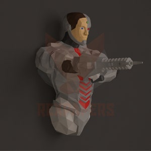 Cyborg Papercraft , PDF Template, DIY 3d Model, FanArt, Paper Sculpture ...