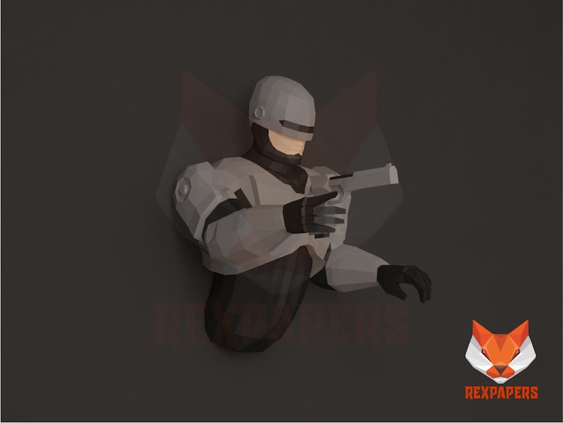 Robocop Papercraft , PDF Template, DIY 3d Model, FanArt, Paper ...
