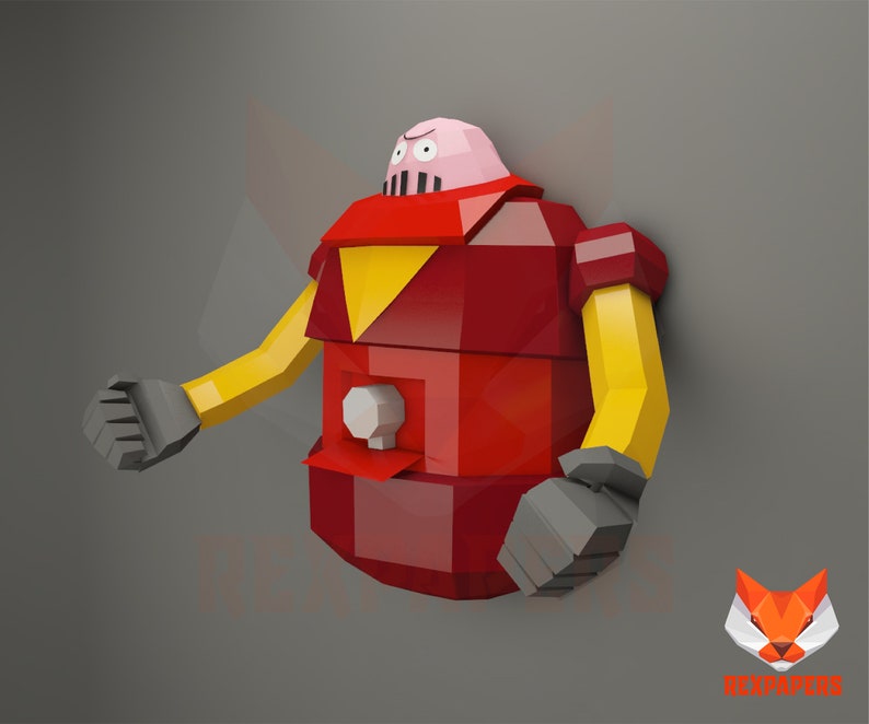 REX37 Papercraft PDF Template DIY 3d Model Fanart Paper - Etsy