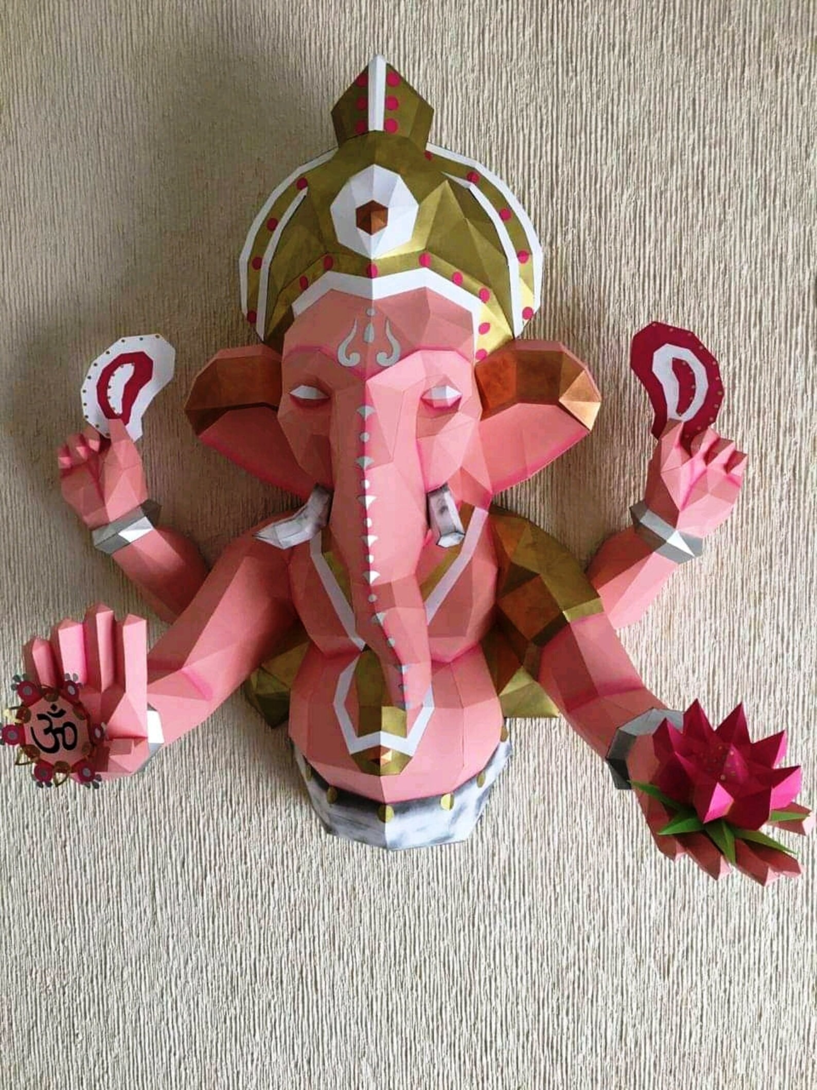 GANESHA Papercraft PDF Template DIY 3d Model Fanart Paper | Etsy