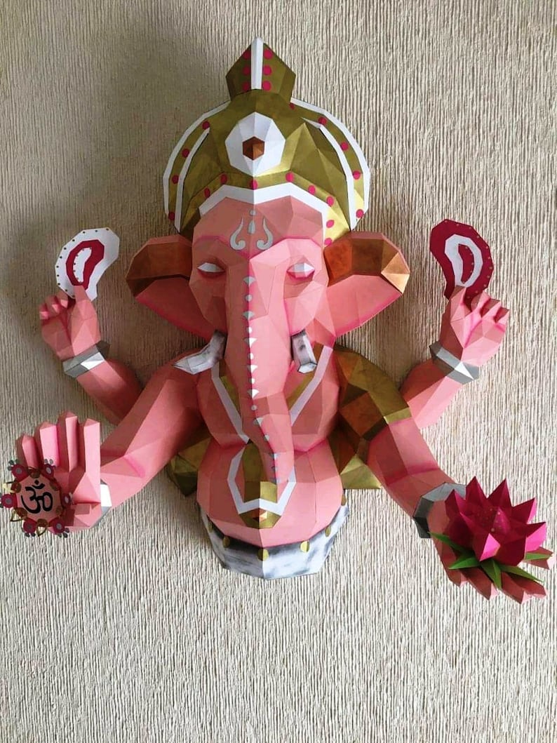 GANESHA Papercraft , PDF Template, DIY 3d Model, Fanart, Paper ...