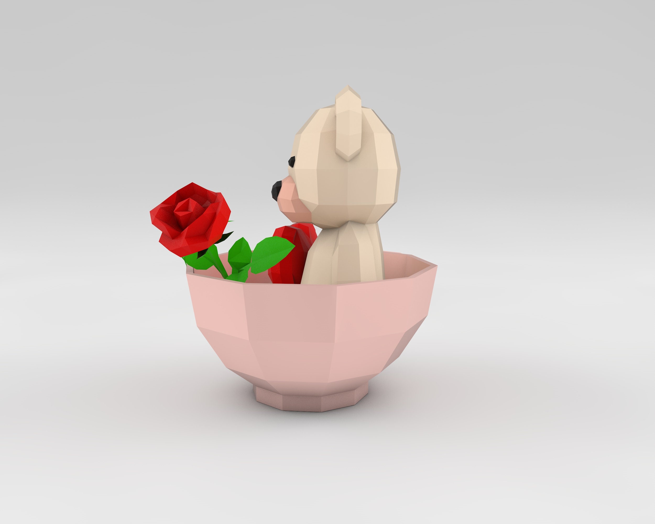 Osito Tierno Papercraft PDF Template DIY 3d Model FanArt | Etsy