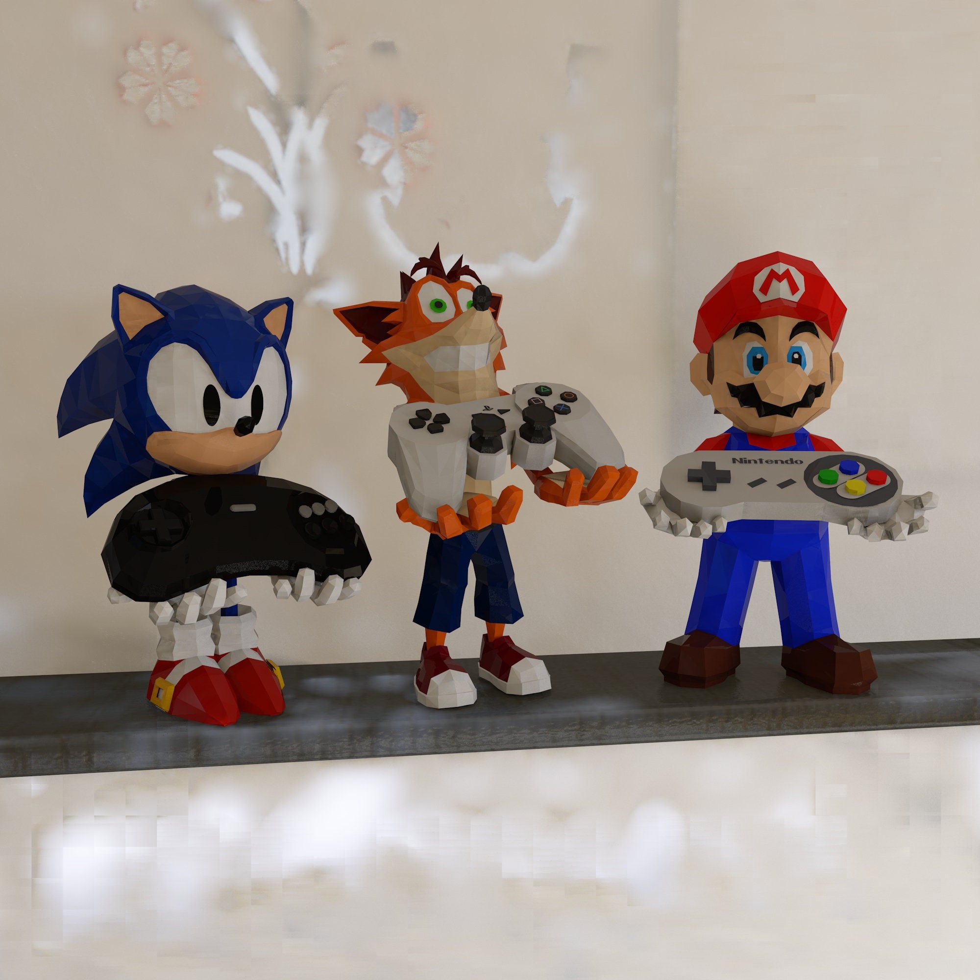 Sonic Edición Especial PDF Template DIY 3d Model Fanart | Etsy