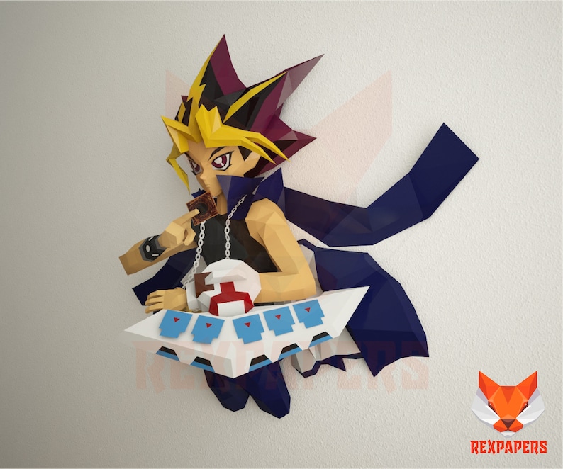Yugi Papercraft , PDF Template, DIY 3d Model, FanArt, Paper Sculpture ...